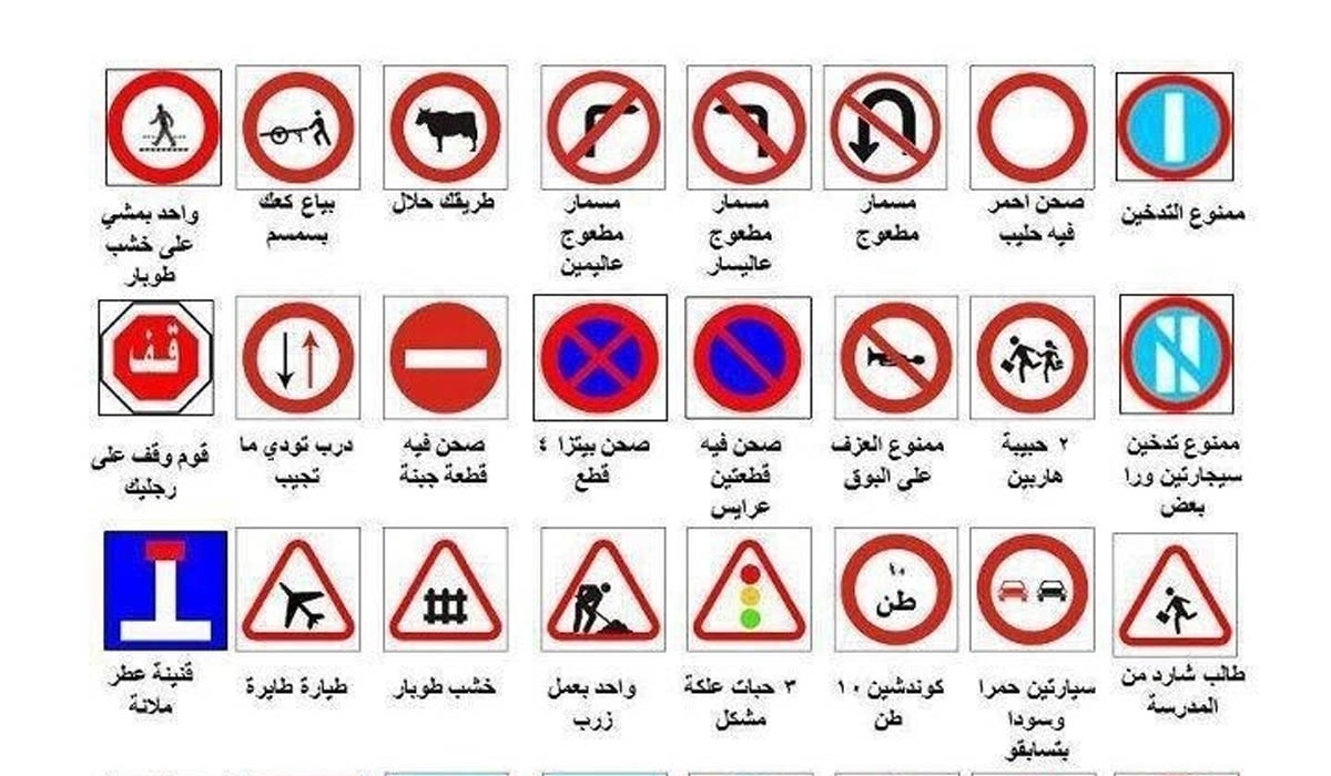 StriveME - اشارات المرور 2022 شرحها ومعانيها